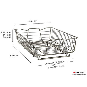 ClosetMaid 3087 14-Inch Wide Cabinet Organizer, Nickel