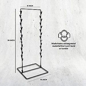 UTILE Countertop Snack Rack Display– Multi-Purpose Counter Stand Organizer for Retail, Stores, Parties, Candy Display and Holder and Chip Display Rack (Matte Black, 24’’ Tall x 9’’ Wide)