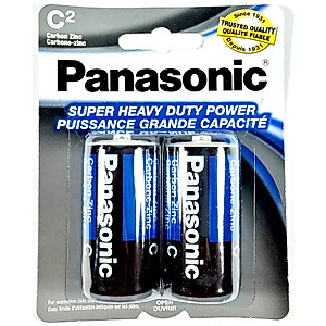 4Pc Size C Panasonic Batteries Super Heavy Duty Power Zinc Carbon