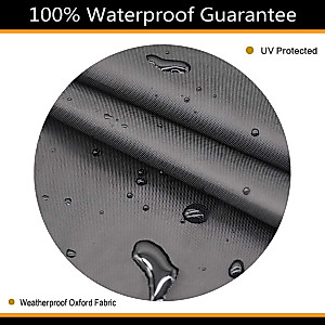 Gas Fire Pit Cover Square - Premium Patio Outdoor Cover Heavy Duty Fabric with PVC Coating,100% Waterproof,Fits for 33 inch,34 inch,35 inch,36 inch Fire Pit / Table Cover (36”L x 36”W x 24”,Black)