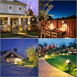 HISTRIP LED Landscape Lights, 7W Low Voltage Outdoor Lights with Wide Range Landscape Lighting, 60,000 Hours Lifespan IP67 Waterproof Landscape Light Withstands Rain, Snow, Thick Fog (12Pack)