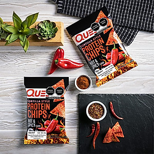 Quest Tortilla Style Protein Chips - Hot & Spicy (8 Bags)