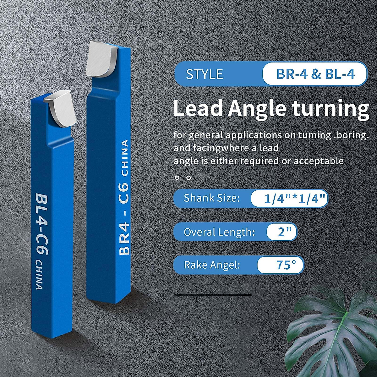 SENDUO 10PCS 1/4" Metal Lathe Tooling Carbide Tip Tipped Cutter Tool,C6 Bit Cutting Set,for Metal Lathe Turning, Boring, and Chamfering