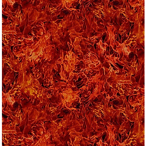 Dragon's Lair by Timeless Treasures Red Orange Dragon Fire Cotton Fabric by The Yard, CD2494-GREY