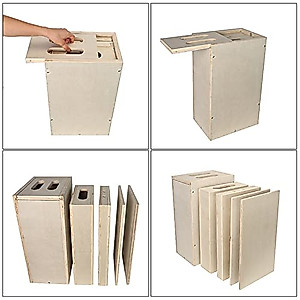 lesolar Photography Apple Box, Set of 5 Standard Wooden Apple Boxes with Magnetic Lid Design Multifunctional Wooden Boxes for Supporting Height-Adjusting Photo Studio Film Set and Photography