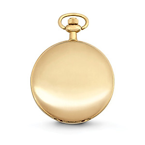 Speidel Gold-Tone Pocket Watch with White Dial and 14" Chain