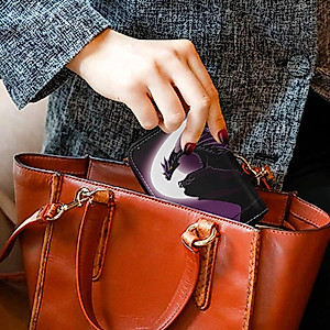 Dragon Grey Credit Card Coin wallet, RFID Blocking Compact Women Leather Card Holder, Key Change Organizer, Zipper Purse Clutch Pouch Pocket