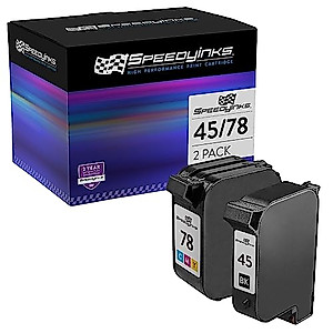 SPEEDYINKS Remanufactured Ink CartridgeCompatible Replacements for HP 45 & HP 78 (1 Black, 1 Color, 2-Packs) for DeskJet 990cxi 990cse 995 995C 995ck | Fax 1220 1220xi | OfficeJet G55 G55xi G85 G85xi