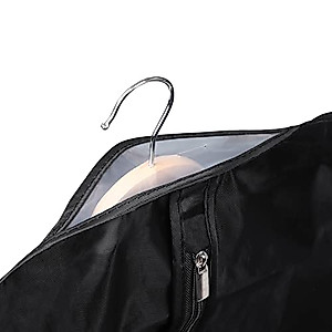 Univivi Garment Bag 60inch Lightweight Suit Bags for Closet Storage, Hanging Clothes Cover 3 Pack with Zipper and Eye-Hole Carry Handles for Folding for Tuxedos Coats Dresses, Black