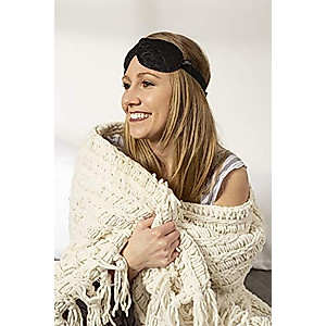 Bucky 40 Blinks No Pressure Solid Eye Mask for Sleep & Travel, Black, One Size