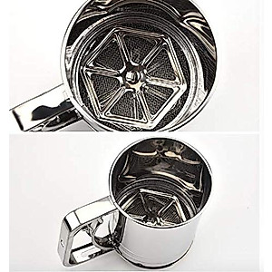 Goldenvalueable Flour Sifter Sieve Stainless Steel Two Layers for Baking Small (2-Cup)