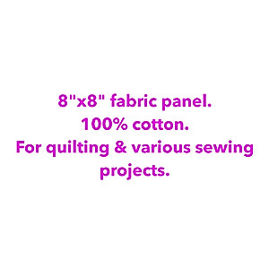 Fabric Panel 8"x8" Kitten in Window 100% Cotton Quilting Panel Square AM302