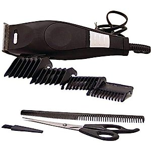 Vivitar Trimmer Kit with Beard Trimmer and Hair Clippers for Men | Professional Hair Clippers for Barbers and Household Users, Safe Electric Razor for Men, 7 Adjustable Height Settings, Black