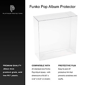 Viturio Pop Protector Cases Compatible with Funko Pop! Albums Vinyl Figures .50mm Thick (2 Pack)