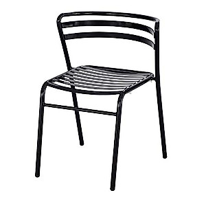 Safco Products CoGo Steel Indoor/Outdoor Chairs, Set of 2, Red, 18.5"W x 22"D x 28.75"H