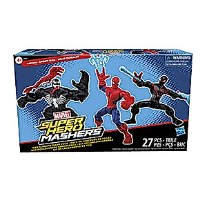 Hasbro Marvel Super Hero Mashers Web-Slinging Mash Collection Pack with Spiderman, Venom and Miles Morales (Amazon Exclusive)