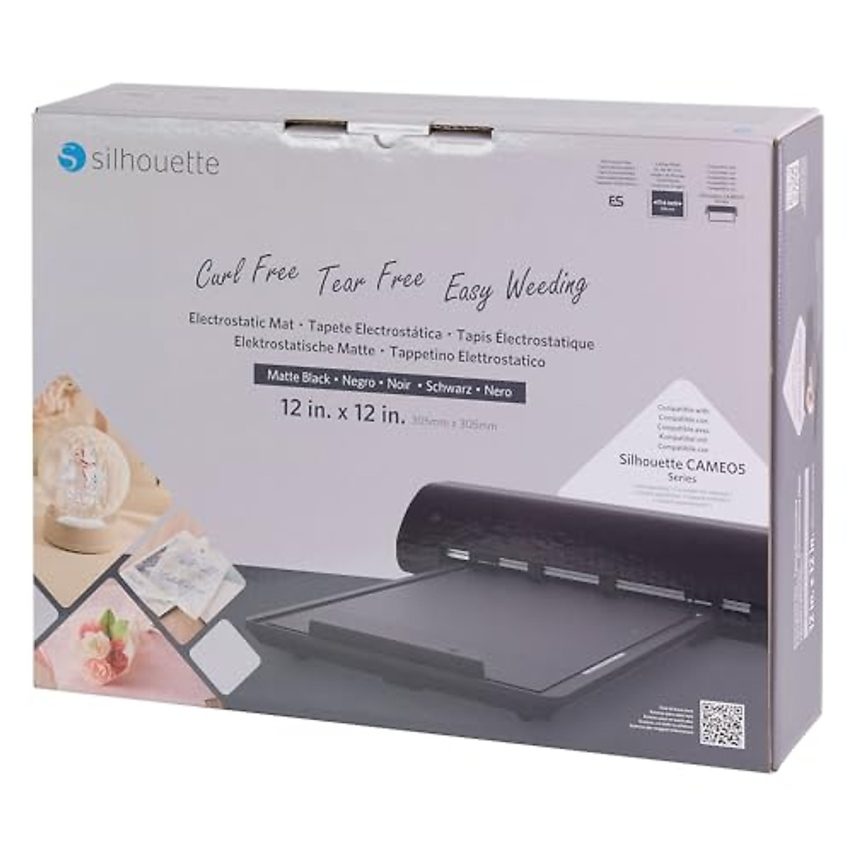 Silhouette Electrostatic Cutting Mat for use with Cameo 5 and Cameo 5 Plus models - 12 x 12 (Matte Black)