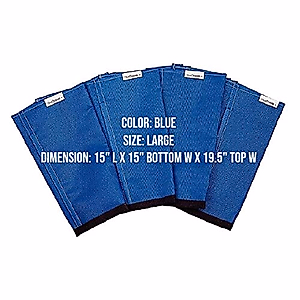 SHOOFLY Horse Leggins, Patented Loose Fitting Boots, Breathable Plastic Mesh (Blue/Large)