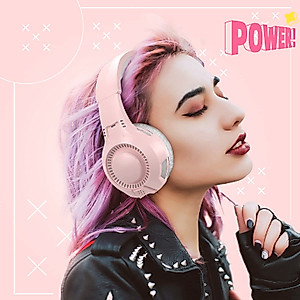 Anivia Headset Gaming Headsets - AH68S Wired Over Ear Headphone with Mic, Volume Control, Noise Isolating for Multi-Platform -Pink