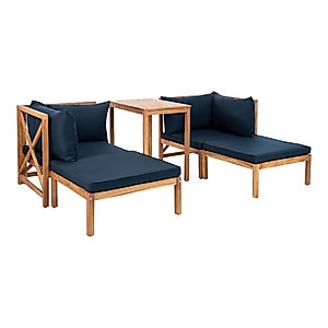 SAFAVIEH PAT6762A Outdoor Collection Ronson 5-Piece Dining Set