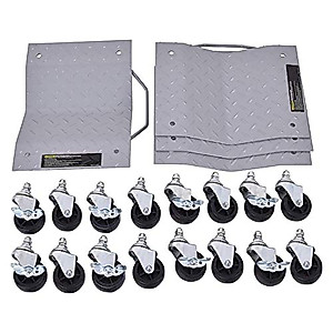 Giantex 4 PCS Wheel Dollies, 4 X 3" Set Wheel Dollies, Vehicle Moving Tool, Car Auto Repair Moving Wheel Dollies, Gray