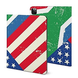 American South Africa Flag Protective Case with Soft Back Smart Stand Case Cover with Pencil Holder Compatible with IPAD Pro 2020 （11in）