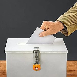 Honbay Cute Cartoon Animal Padlock Mini Brown Bear Padlock Lock with Key - for Jewelry Box, Purse, Handbag, Backpacks, Cabinet, Treasure Chest, Suitcases, Lockers, Letter Box, Diary, Notebook, etc