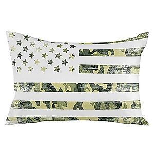 Funnywall88 Waterproof Throw Pillow Covers Set of 2 Camo Couch Pillow Cases Outdoor Sofa Cushion Cover Home Decor for Bed Living Room, 20" x 12"