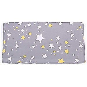 Changing Pad Cover, Stretchy Changing Table Pad Cover,100% Jersey Cotton Unisex Cradle Sheets for Baby Girl and Baby Boy, Star Pattern (grey1)