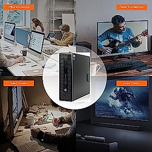 HP EliteDesk 800 G1 SFF Desktop Computer Package - Intel Core i5 3.3GHz, 32GB RAM, New 1TB SSD, KOORUI 24-inch Monitor, AC WiFi,Windows 10 Pro (Renewed),black