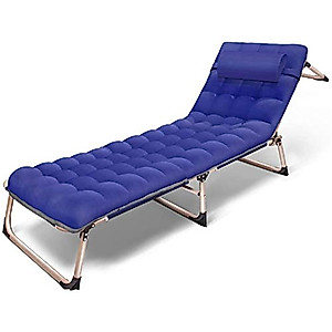 XZGDEN Lightweight Folding Lounger Chairs Portable Metal Sunbed Household Office Garden Patio Beach Outdoor Lounger Chairs-5