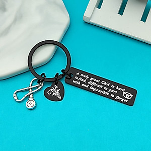 for CNA Gifts Keychain Certified Nursing Assistant Gifts A Truly Great CNA is Hard to Find Keychain Christmas Birthday Retirement Leaving Gifts Nurse Week Gifts CNA Appreciation Gifts