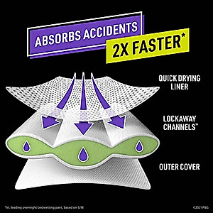 Pampers Ninjamas Nighttime Bedwetting Underwear Boys Size L (64-125 lbs) 34 Count (Packaging & Prints May Vary)