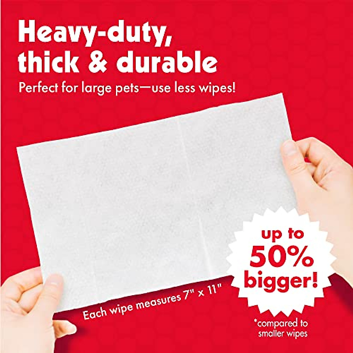 Petkin Pet Wipes for Dogs and Cats, 200 Large Wipes - Removes Dirt & Odor Like Washing Hands - Cleans Ears, Face, Butt, Eye Area - Convenient, Ideal for Home or Travel - 2 Packs of 100 Wipes