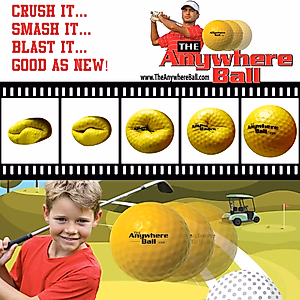 Nature Bound The Anywhere Ball for Golf, Yellow, 12 Pack in Mesh Bag, Designed for Skills Practice and Driving Skills