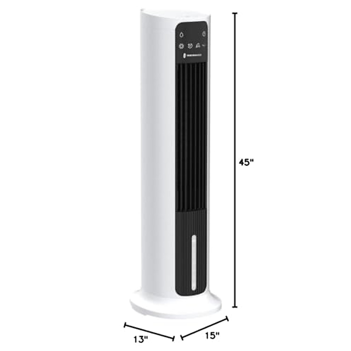 3-1 Evaporative Air Cooler, 43''Bladeless Tower Fan with Cooling & Humidifying Function, 1.8 Gal Removable Water Tank 60°Oscillating Swamp Fan 3 Speeds 10H Timer, Remote Control for Home Office