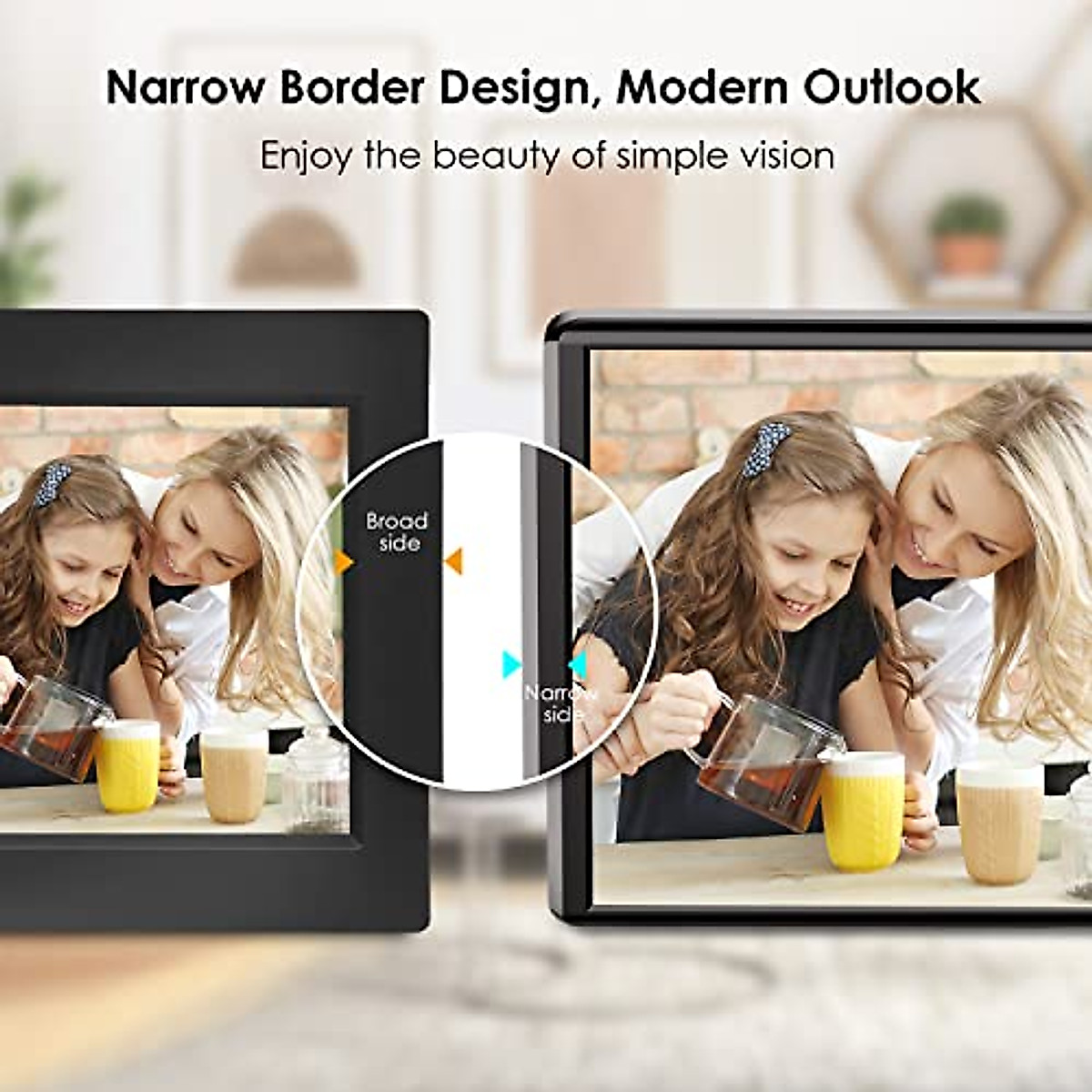 MYDASH - 10.1 inch Digital Picture Frame - Smart Photo Frame with Built-in 32GB Large Memory, IPS Screen, Auto Rotate, USB Flash Drive.
