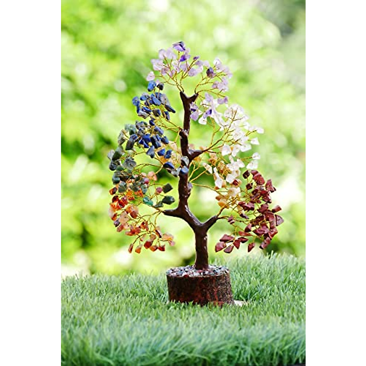 Chakra Tree of Life - Crystal Tree for Positive Energy - Seven Chakra Tree - 7 Chakra Tree, Money Tree, Feng Shui Decor, Chakra Stones, Crystals and Healing Stones, Premium Meditation Accessories