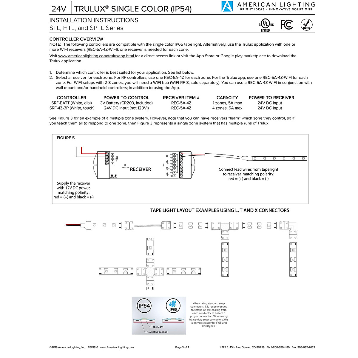 Trulux HTL-WW Indoor High-Output Replacement, Reel-16.4ft, Warm White 3000K