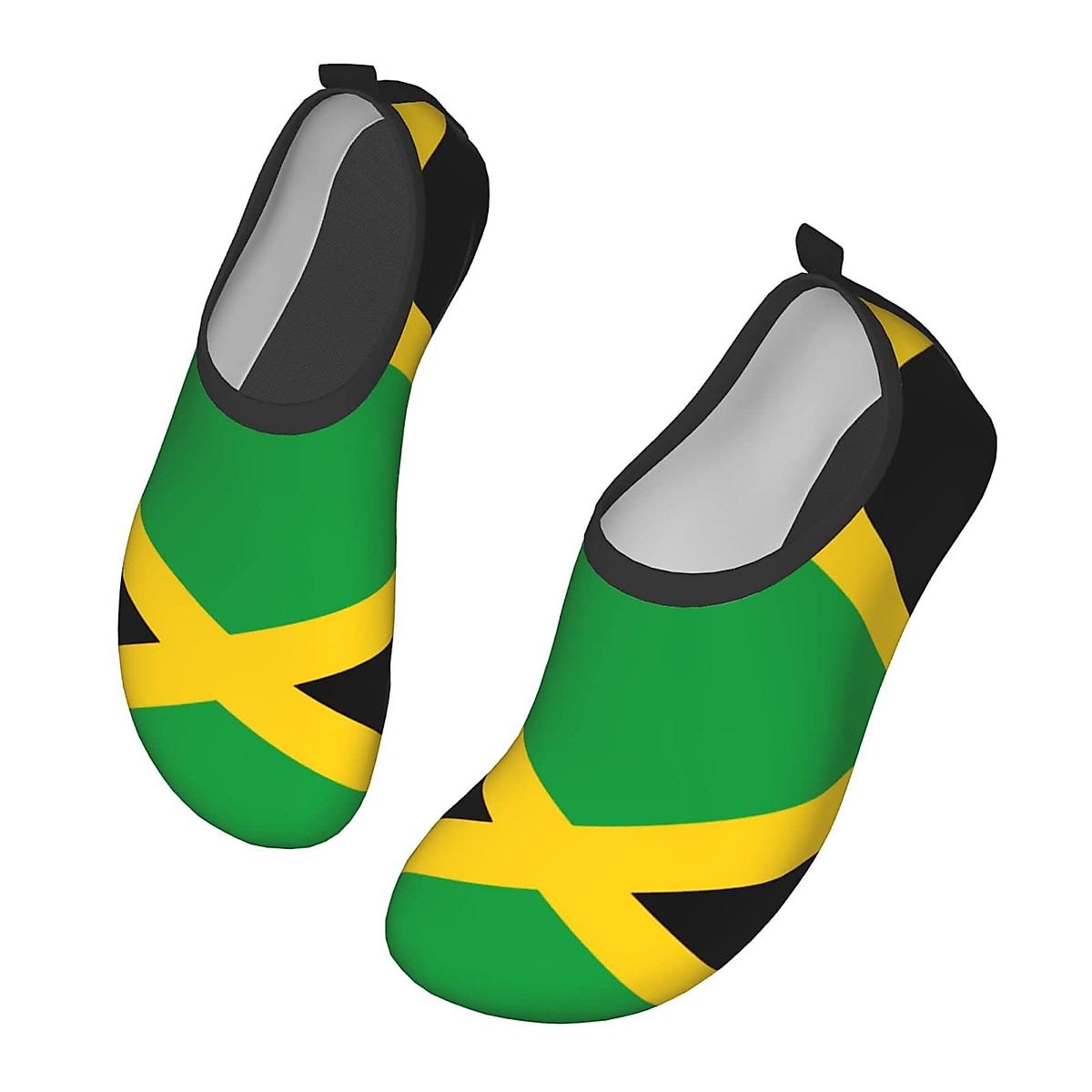Jamaica Flag Water Shoes Outdoor Exercise Water Shoes Adult Quick-Dry Barefoot Shoes Necessities for Men Women Water Games Black