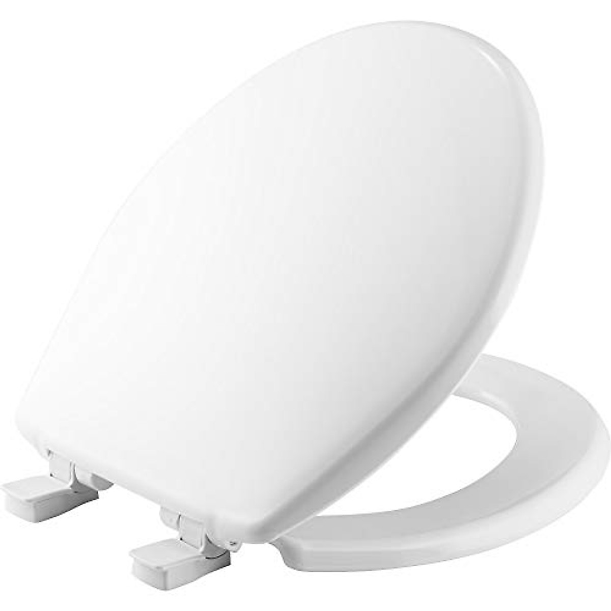 BEMIS 730SLEC 000 Toilet Seat will Slow Close and Removes Easy for Cleaning, ROUND, Plastic, White