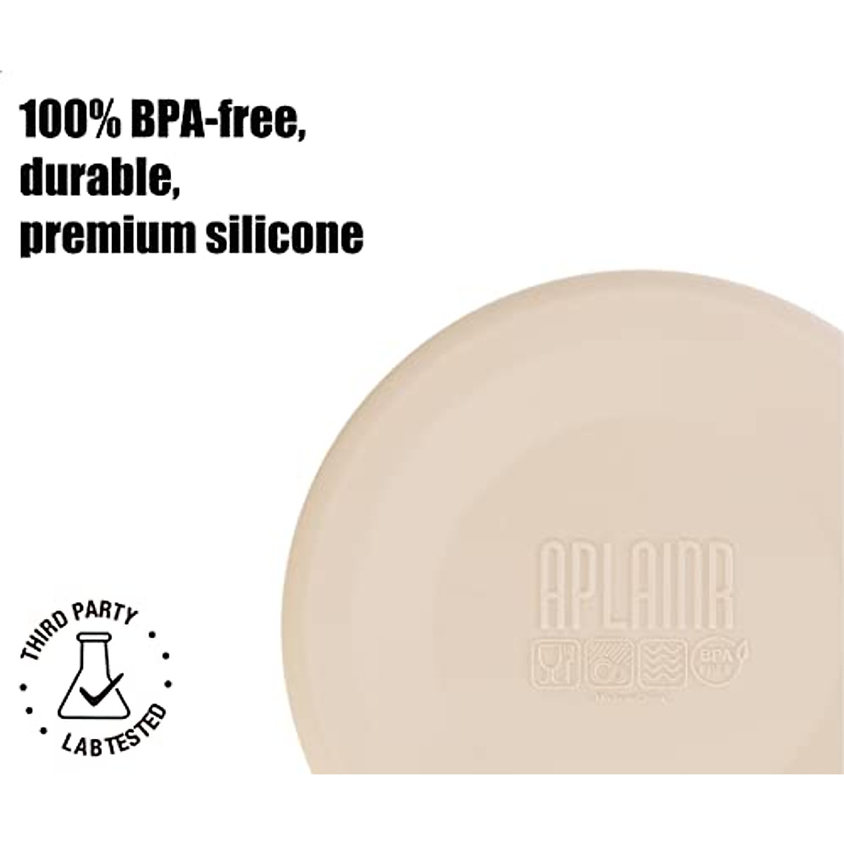 APLAINR Weighted Silicone Bowl for Baby and Toddler (Cream)