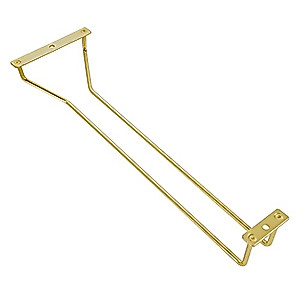 Dianoo 35.5cm Wine Glass Holder Gold, Under Cabinet Wine Glass Rack, Stemware Holder, Hanging Wire Stemware Rack For Kitchen Bar, 2 Pack