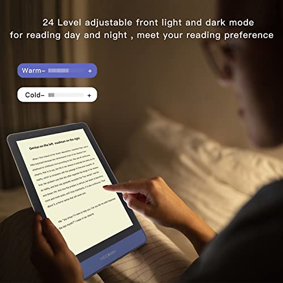 Meebook E-Reader M6 | 6' Eink Carta Screen 300PPI | Adjustable Smart Light | Android 11 | Ouad Core Processor | Audio Books|Support Google Play Store | 3GB+32GB Storage | Micro-SD Slot | Purple