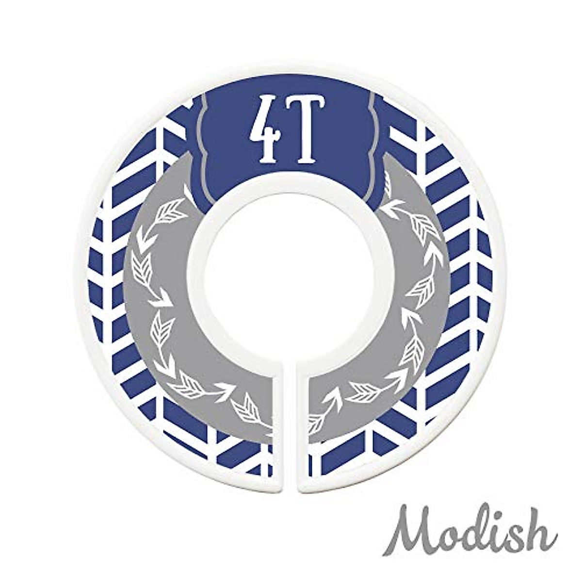 Modish Labels Toddler Child Closet Dividers, Closet Organizers, Toddler Size Dividers, Young Child Size Dividers, Boy, Woodland, Arrow, Tribal, Navy Blue, Gray, Grey (Toddler/Child)