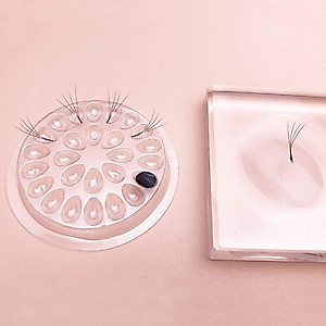 Kukiwhy 100 Pcs Eyelash Glue Holder False Eyelashes Glue Holder Eyelash Extension Glue Holder Pallet Pads