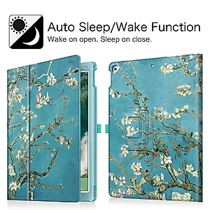 Fintie Folio Case for iPad Pro 12.9 (2nd Gen) 2017 / iPad Pro 12.9 (1st Gen) 2015 - [Corner Protection] Premium PU Leather Smart Stand Protective Cover with Auto Sleep/Wake (Blossom)