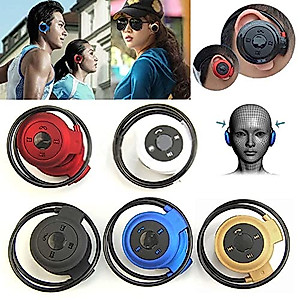 WONFAST MINI-503 Wireless Bluetooth Music Stereo Universal Headset Headphone MP3 Player Support TF Card Earphone for Cell Phone Smartphones Outdoor Driving Biking (White)