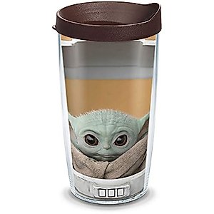 Tervis Star Wars - The Mandalorian Child Stare Made in USA Double Walled Insulated Tumbler Travel Cup Keeps Drinks Cold & Hot, 16oz, Classic