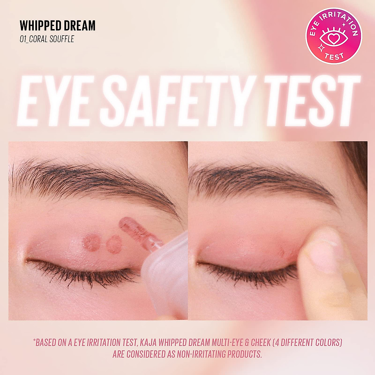 Kaja Multi-purpose Liquid Eyeshadow & Blush - Whipped Dream | with Cotton Seed Oil, 4 Shades, Buildable, Blendable, Airy Semi-matte Finish, 02 Meringue Pink, 0.17 Oz